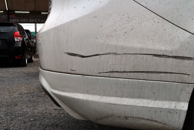 Scratch on the car stock image. Image of repair, dent - 148629457