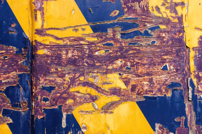 Scratches, Rust Marks on a Yellow-black Background Stock Image - Image ...