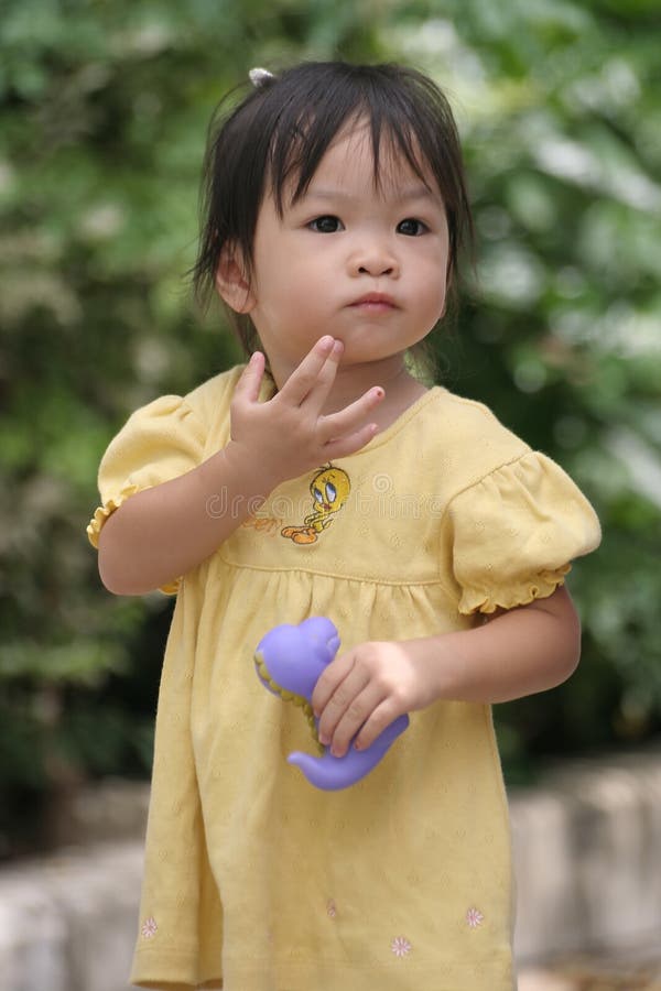 Scratching chin stock photo. Image of chin, hold, little - 5700732