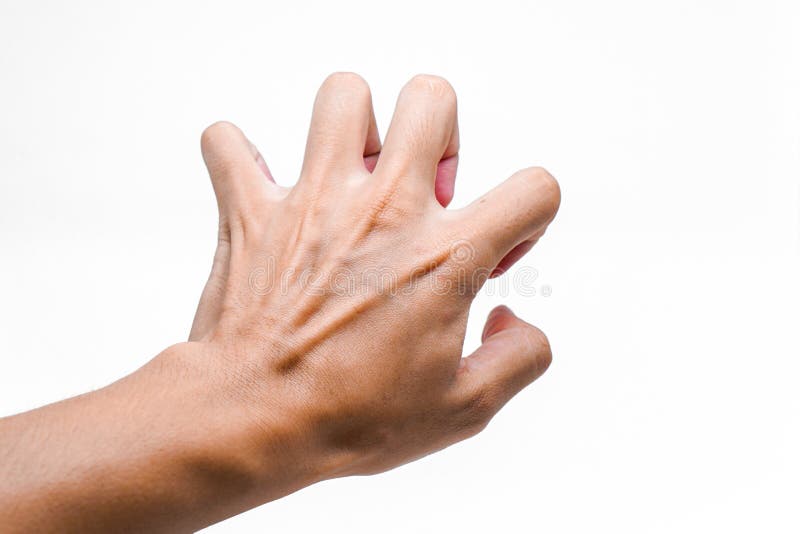 Tense and Twitched Hand Gesture Stock Photo - Image of background ...