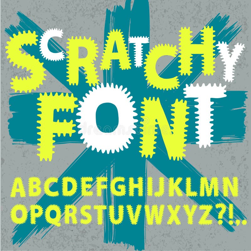 Scratchy Funny Font Stock Illustrations – 3 Scratchy Funny Font Stock ...