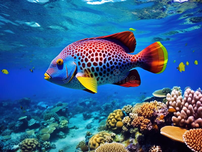 Scrawled file fish stock illustration. Illustration of summer - 294985121