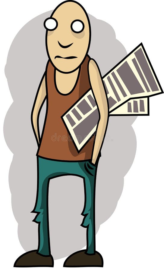 Scrawny guy stock illustration. Illustration of grey - 21554704