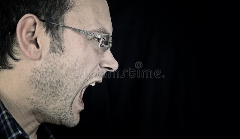 Rage - scream of angry man stock photo. Image of crazy - 6363798