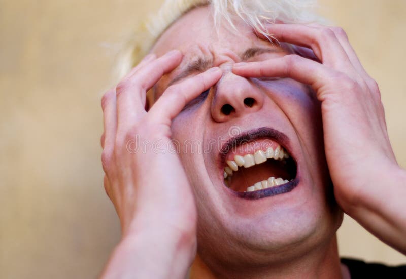 Scream stock image. Image of makeup, open, face, copyspace - 261197