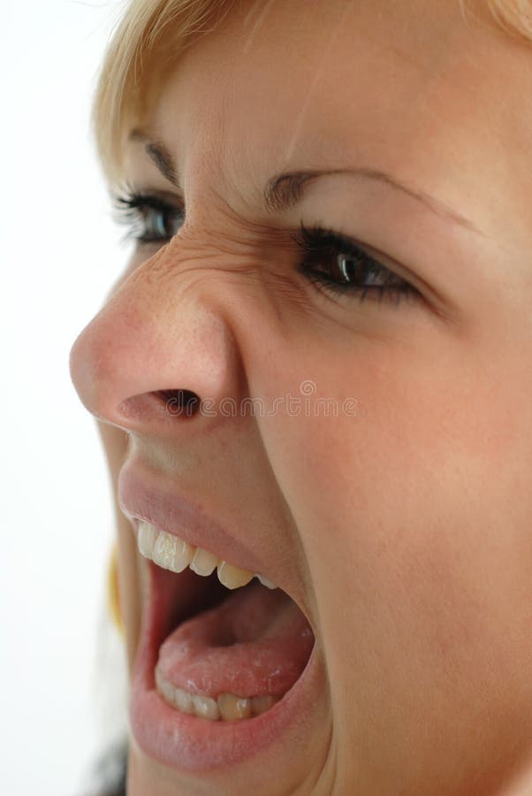 Scream stock image. Image of female, scream, macro, close - 2923585
