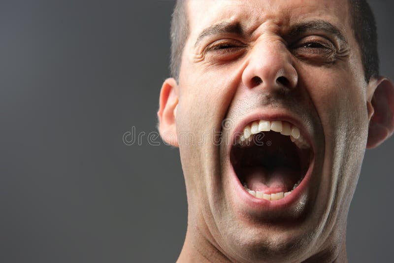 Scream stock photo. Image of facial, expression, lunatic - 6314618