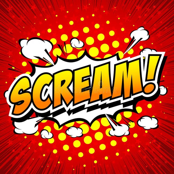 Scream! Comic Speech Bubble, Cartoon. Stock Vector - Illustration of ...
