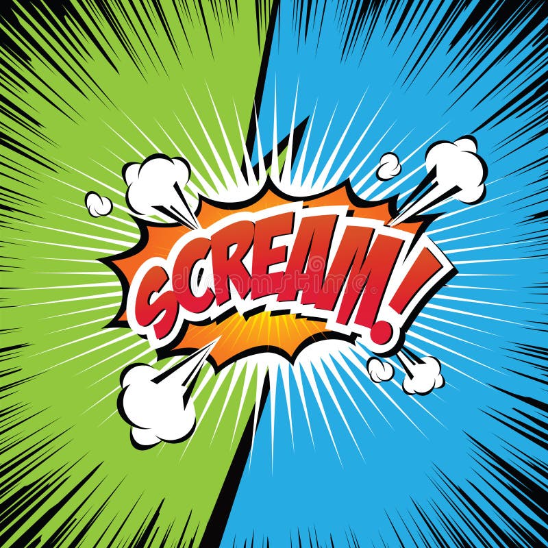 Scream! Comic Speech Bubble, Cartoon. Stock Vector - Illustration of ...