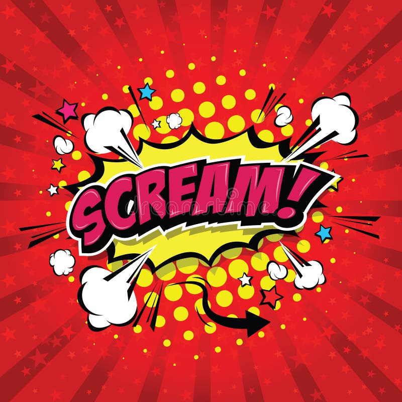 Scream! stock vector. Illustration of fonts, humor, dynamite - 36744737