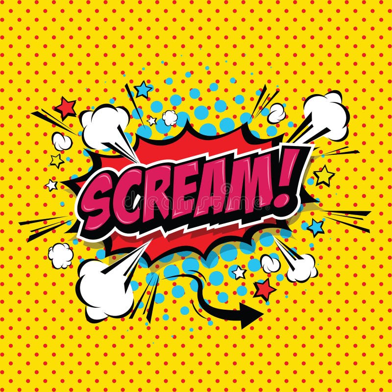 Scream! Comic Speech Bubble. Vector Eps 10 Stock Vector - Illustration ...