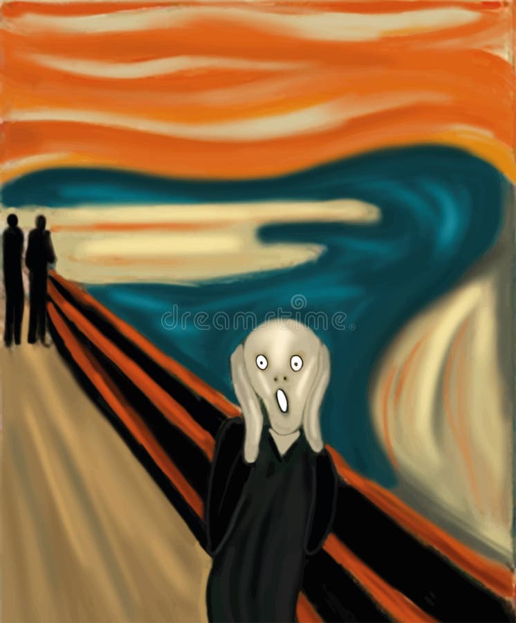 Scream. Edward Munch Inspired Stock Vector - Illustration of vector ...