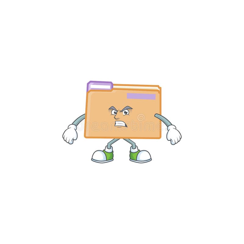 Scream Folder Icon with Character the Mascot Stock Vector ...