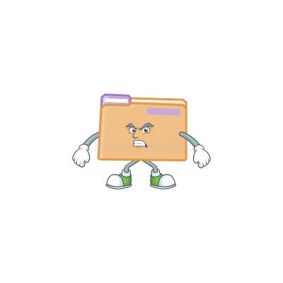Scream Folder Icon with Character the Mascot Stock Vector ...