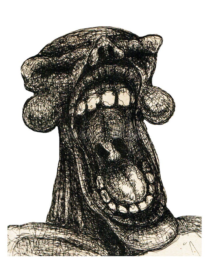 Scream stock illustration. Illustration of creature, artwork - 88583644