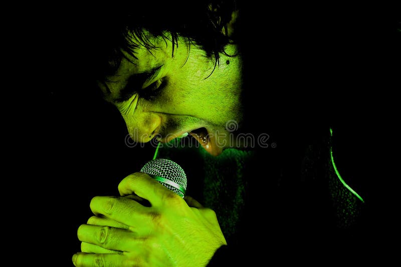 Scream in microphone stock photo. Image of grunge, rock - 1710946