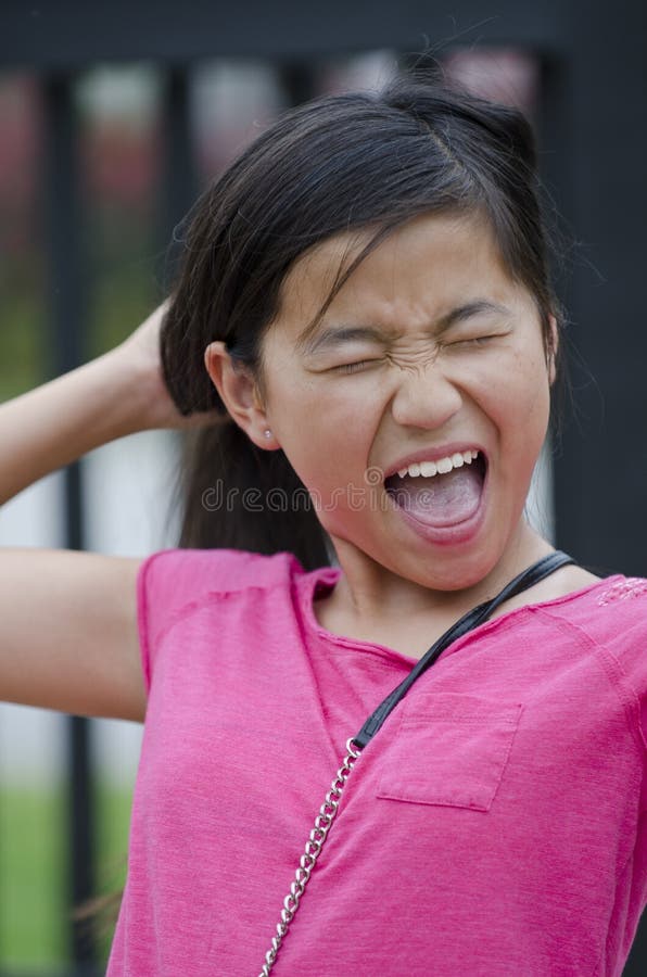 Scream stock photo. Image of ethnic, japanese, female - 33353770