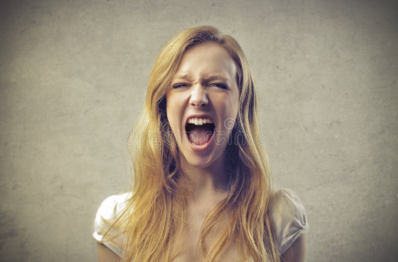 Screaming stock image. Image of alone, shout, white, isolated - 26388397