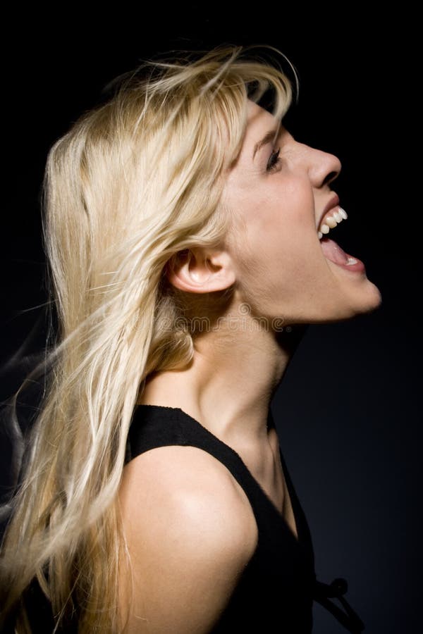 Screaming stock image. Image of noise, afraid, blond, scream - 5663905