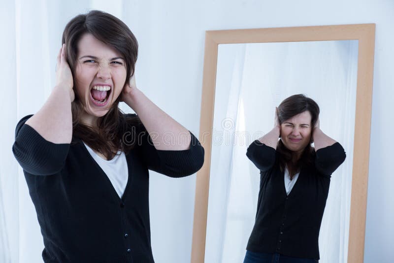 313 Scared Woman Reflection Stock Photos - Free & Royalty-Free Stock ...