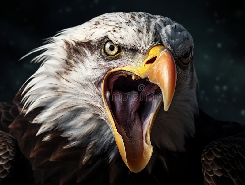 Screaming Bald Eagle stock illustration. Illustration of american ...