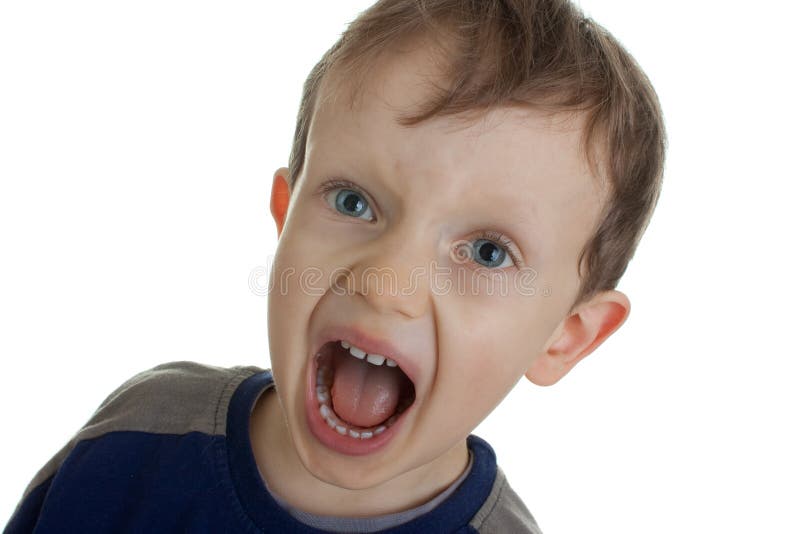 Screaming boy stock photo. Image of mouth, blue, white - 18554216