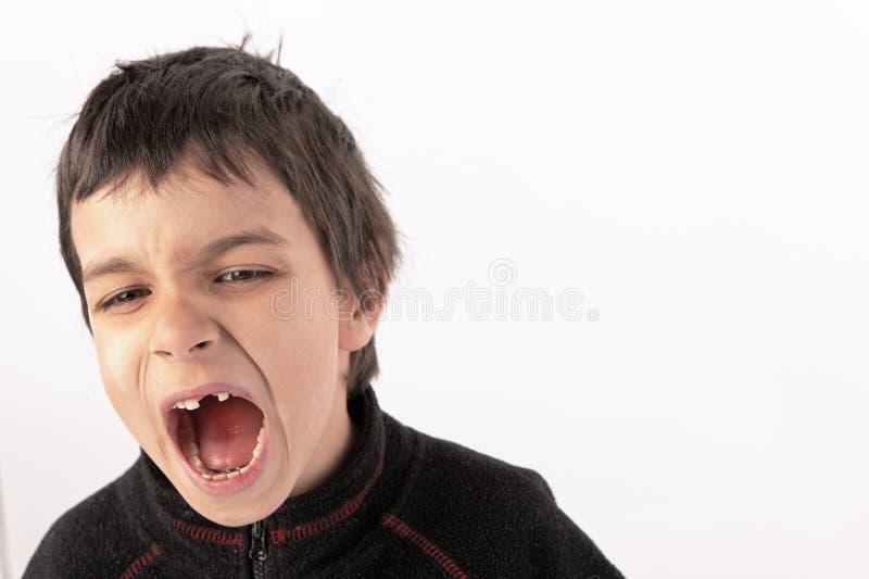 Teenage boy shouting stock photo. Image of person, profile - 5945692