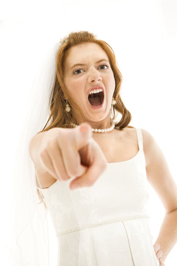 Screaming bride. stock image. Image of studio, color, emotional - 2678849