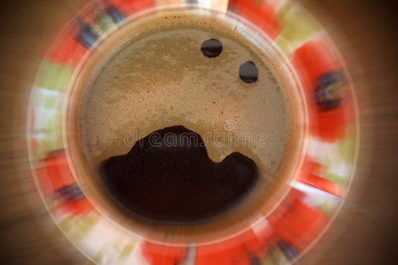 Warning Of Coffee Harmful Effect. Lightning From Coffee Beans Isolated ...