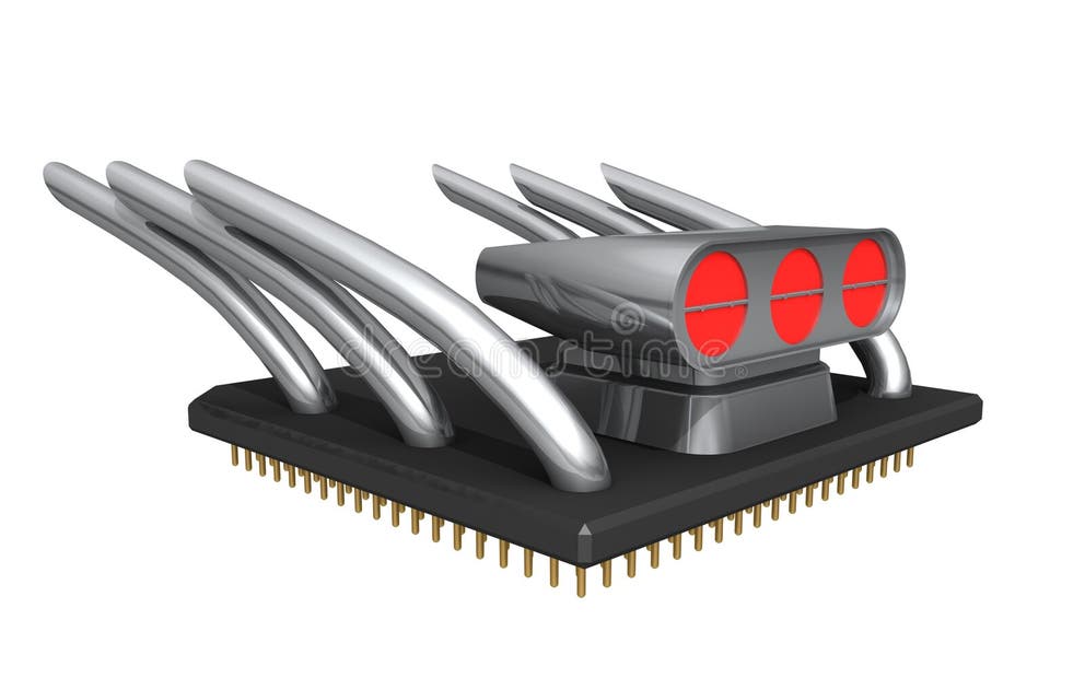 Screaming CPU stock illustration. Illustration of chip - 10360027