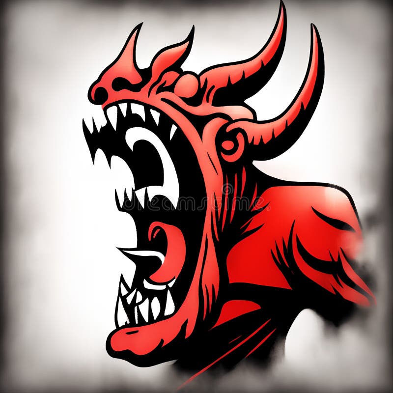 Screaming Devil, Generative AI Illustration Stock Illustration ...