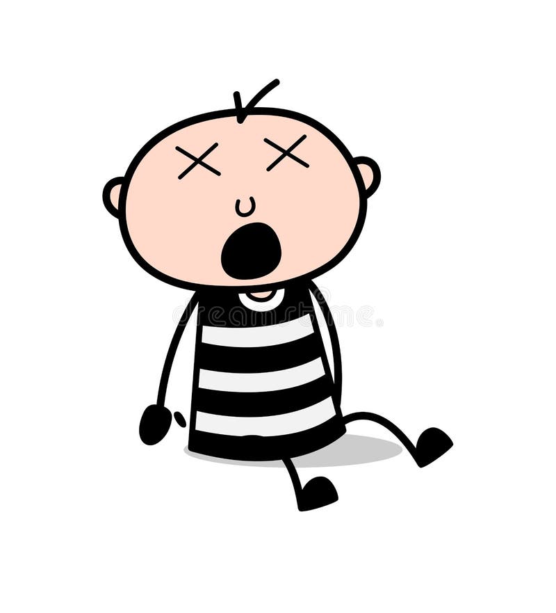 Screaming and Dizzy Face - Cute Cartoon Girl Illustration Stock ...