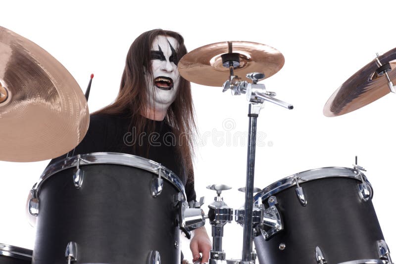 Screaming drummer stock photo. Image of beat, instrument - 9276298