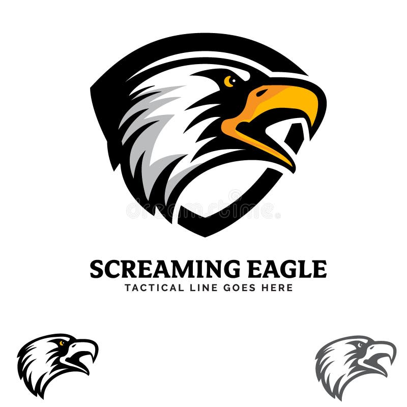 Screaming Eagle Head Symbol for Tattoo Design Stock Vector ...