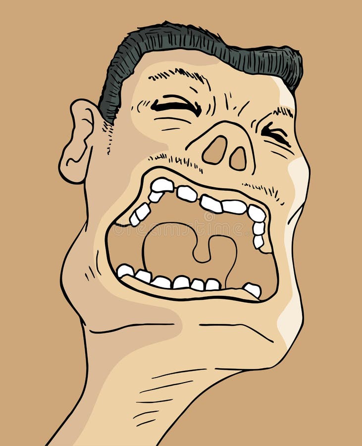 Screaming expression stock vector. Illustration of emotion - 60609880