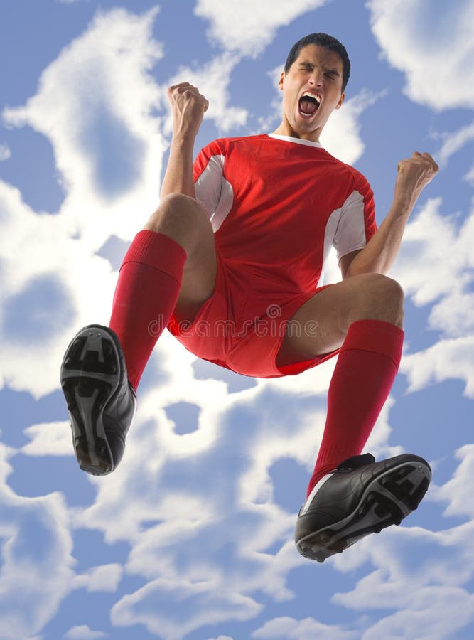 Footballer screaming stock image. Image of grass, match - 19924937