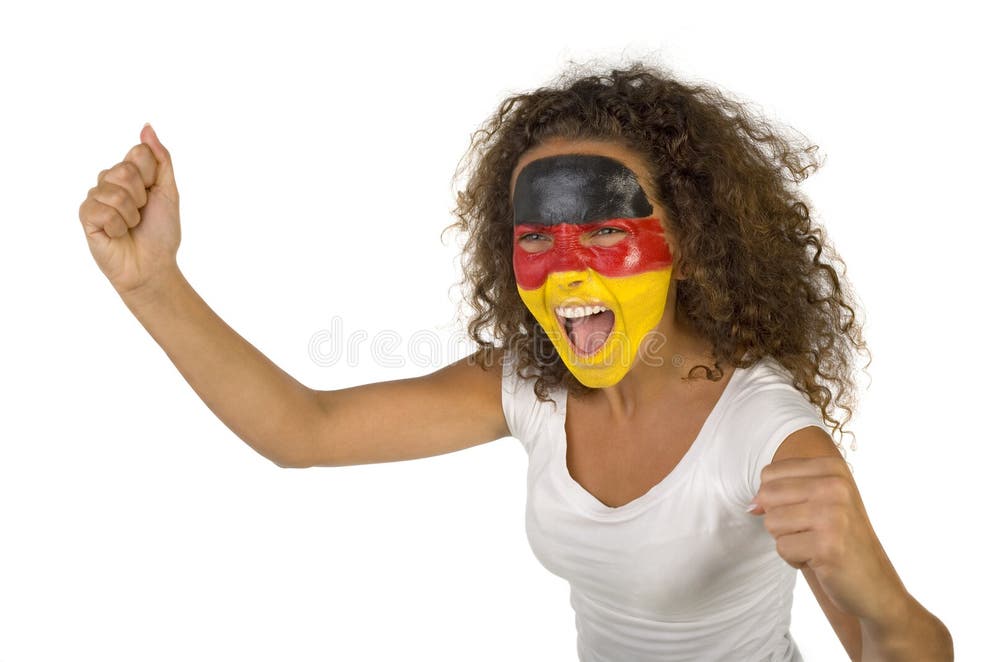 Screaming German fan stock photo. Image of kibitz, background - 3169724