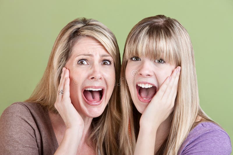 Screaming Ladies stock image. Image of panic, cheek, female - 21418181