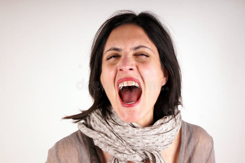 Screaming lady stock photo. Image of frustrated, scared - 51469958