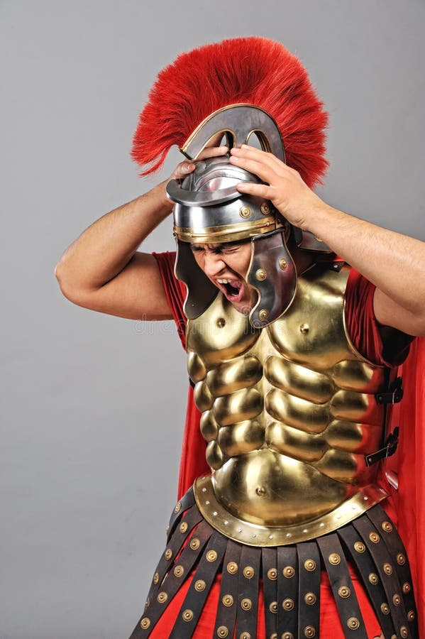Screaming Legionary Soldier Stock Image - Image of historic, military ...