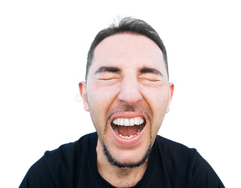 Screaming man. stock image. Image of crazed, mouth, gesturing - 15323895