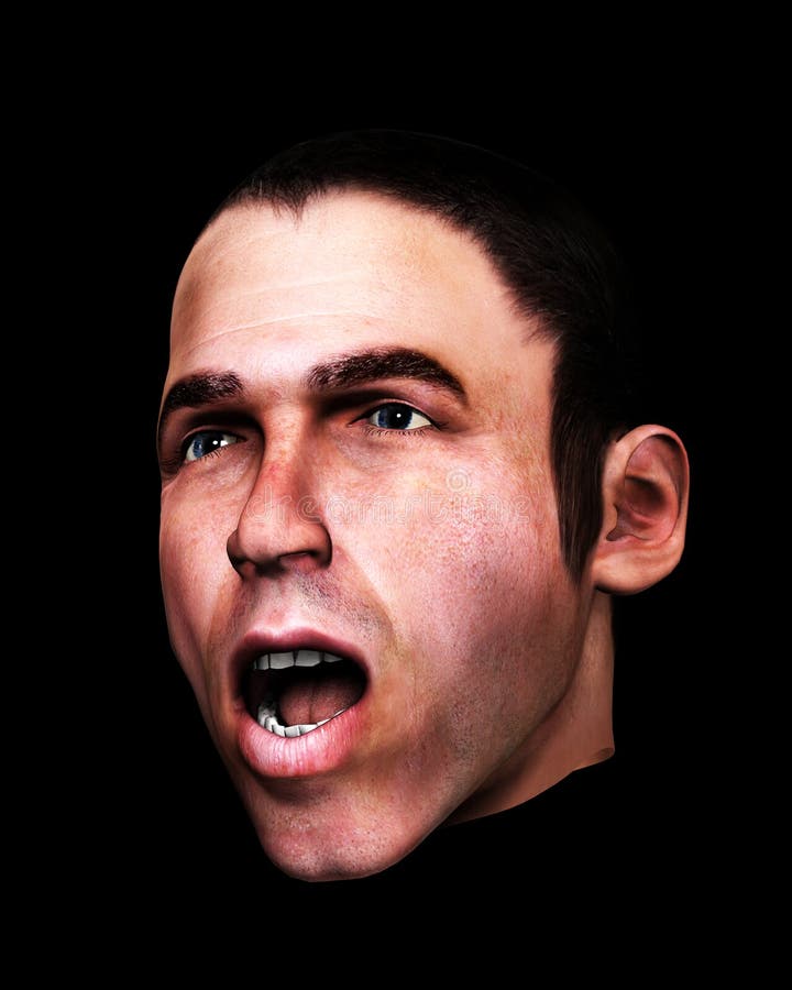 Screaming Man 2 stock photo. Image of dread, scared, wail - 3642446