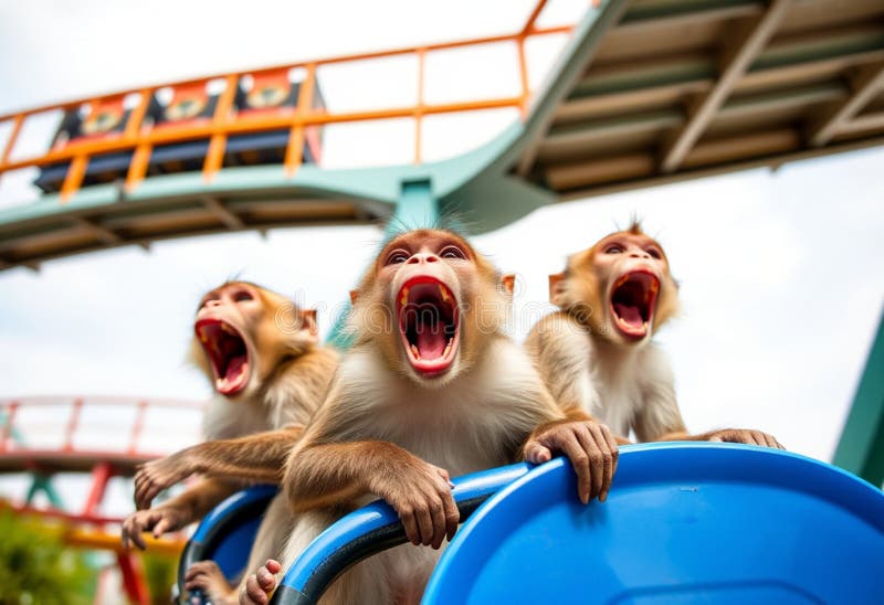 Roller Coaster Ai Generated Landscape Stock Illustrations – 1 Roller ...