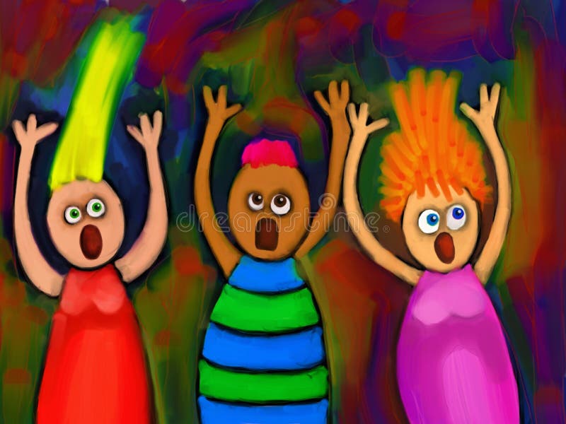 Screaming People stock illustration. Illustration of scream - 40533335