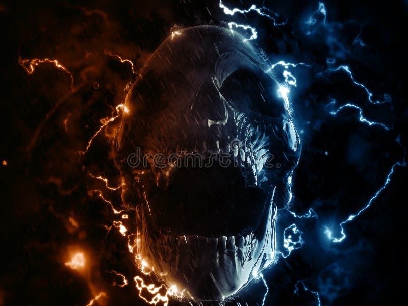 Screaming skull of death stock photo. Image of horror - 101051748