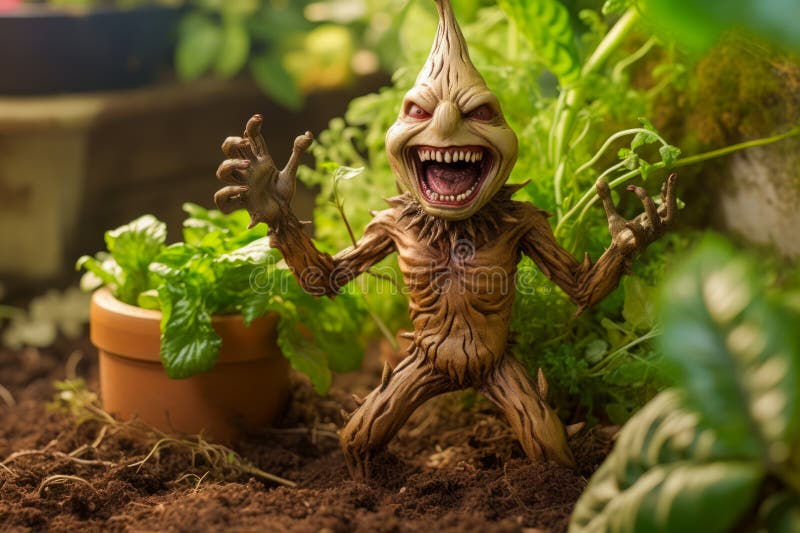 Screaming Spooky Mandrake Root, Showcasing Its Characteristic Human ...