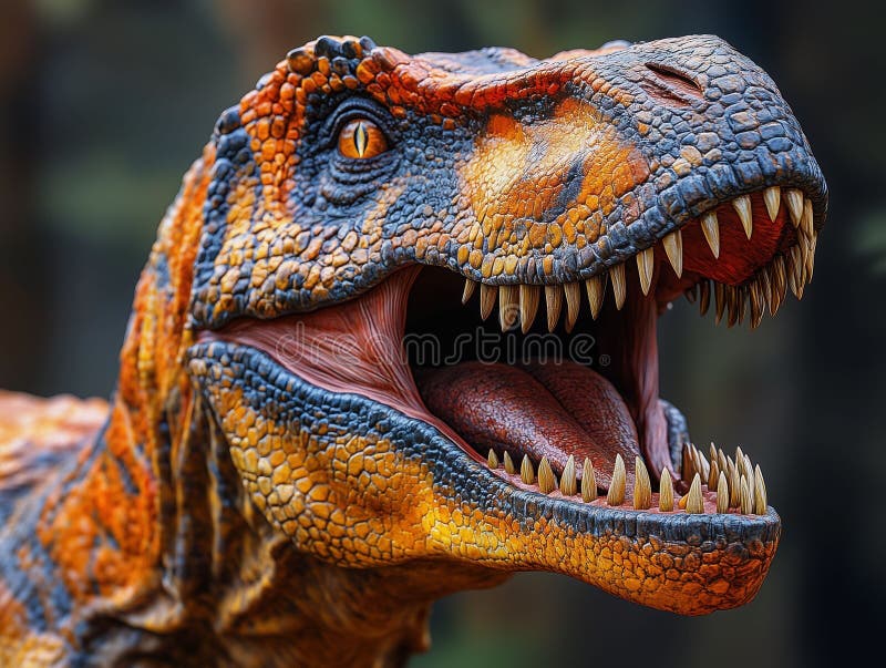 Screaming T-Rex in Action stock illustration. Illustration of dominance ...