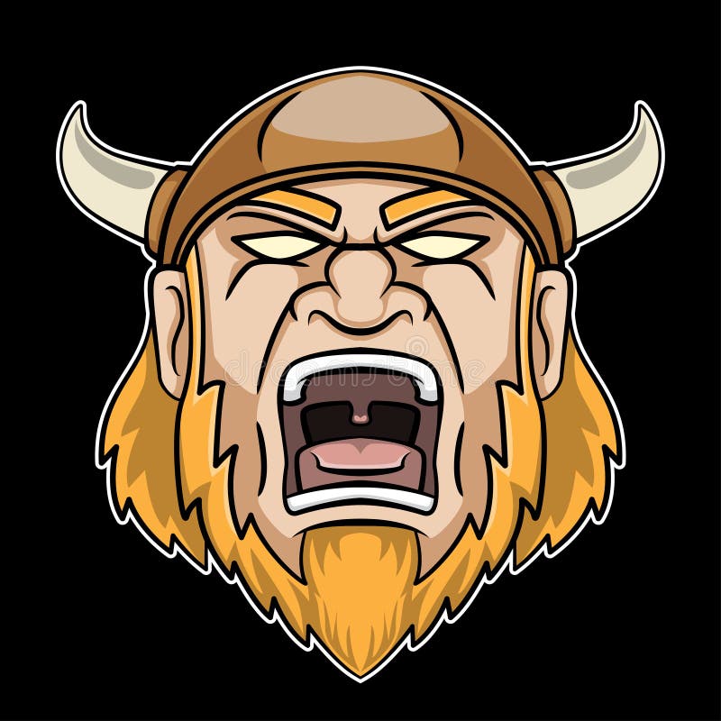 Screaming Warrior Attacking with Spear, Furious Man with Emotional Face ...