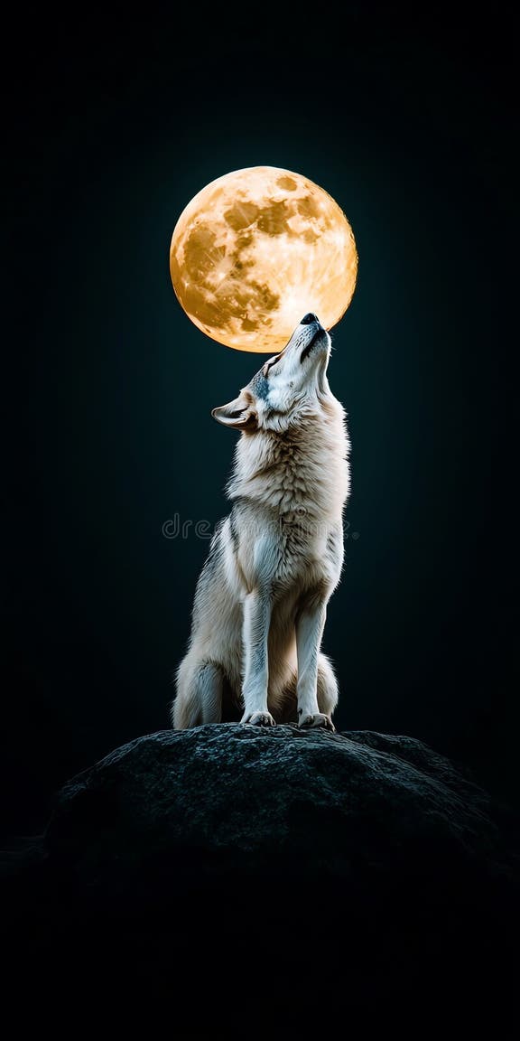 Screaming Wolf, AI Generated Stock Illustration - Illustration of ...
