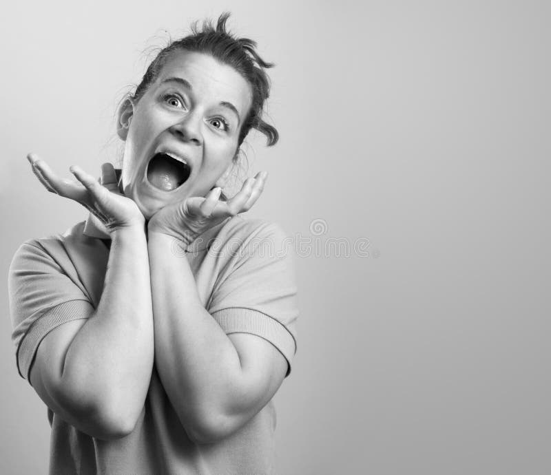 Screaming Woman Face Expressio Stock Photo - Image of face, scream: 2438312